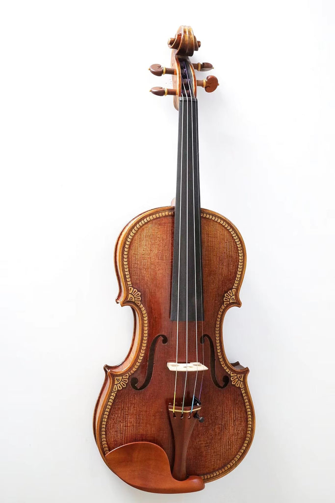 D Z Strad Violin- Model 512- Royal Violin with Handcrafted Scroll and ...