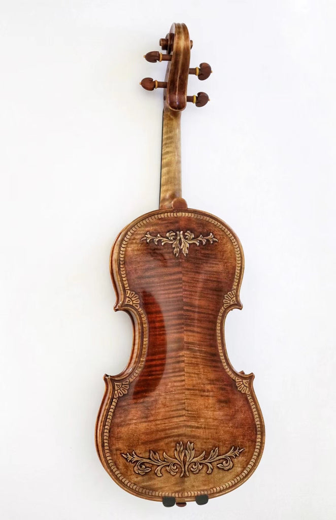D Z Strad Violin- Model 512- Royal Violin with Handcrafted Scroll and ...